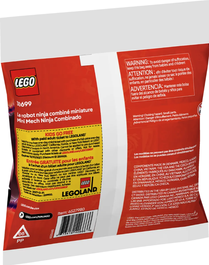 Mini Ninja Combo Mech – LEGOLAND® California Resort Online Shop